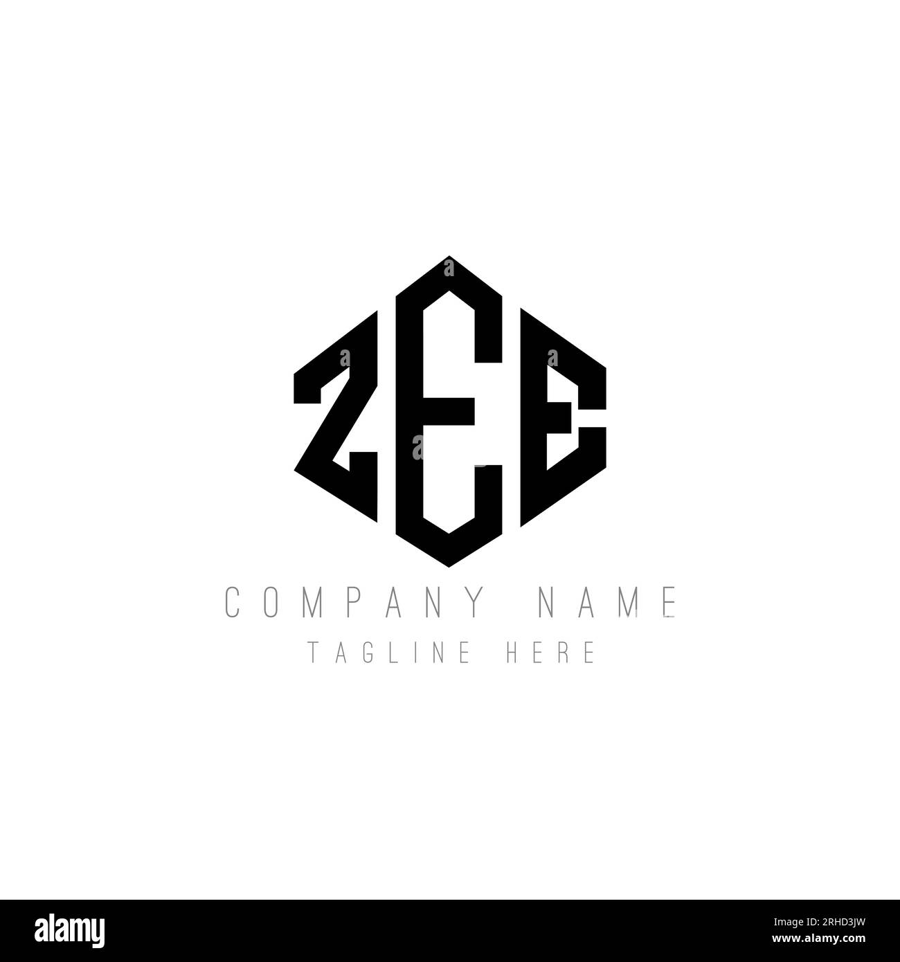 ZEE letter logo design with polygon shape. ZEE polygon and cube shape ...