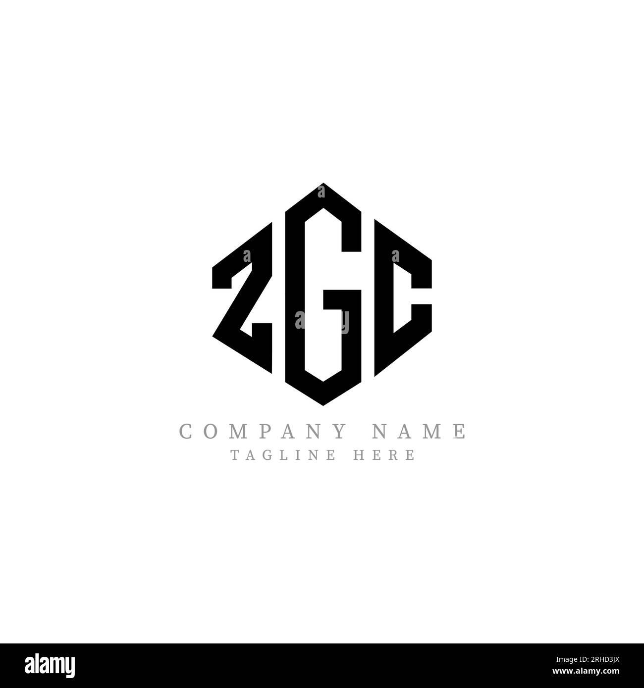 ZGC letter logo design with polygon shape. ZGC polygon and cube shape ...