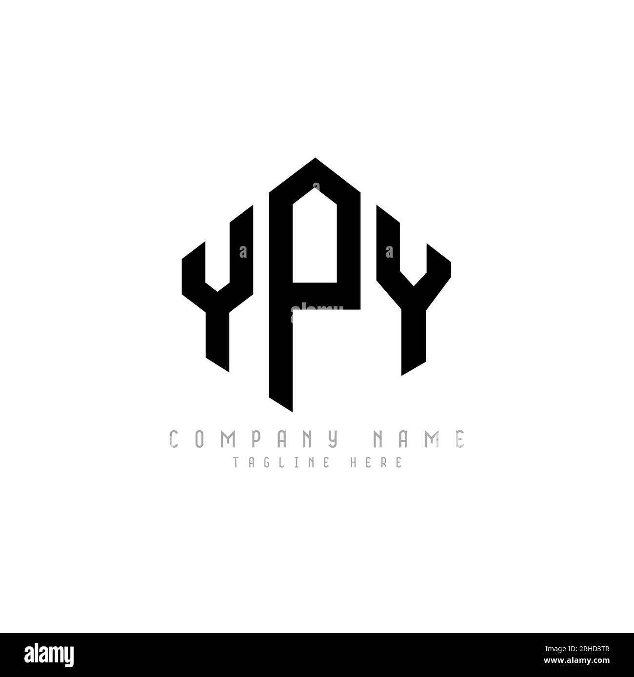 YPY letter logo design with polygon shape. YPY polygon and cube shape ...