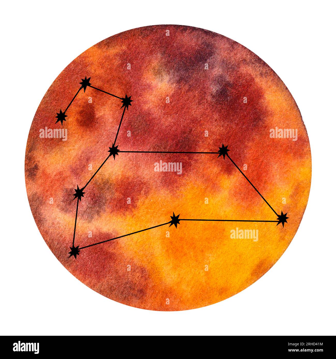 Astrological fire elements zodiac signs. Horoscope icons set: aries leo ...