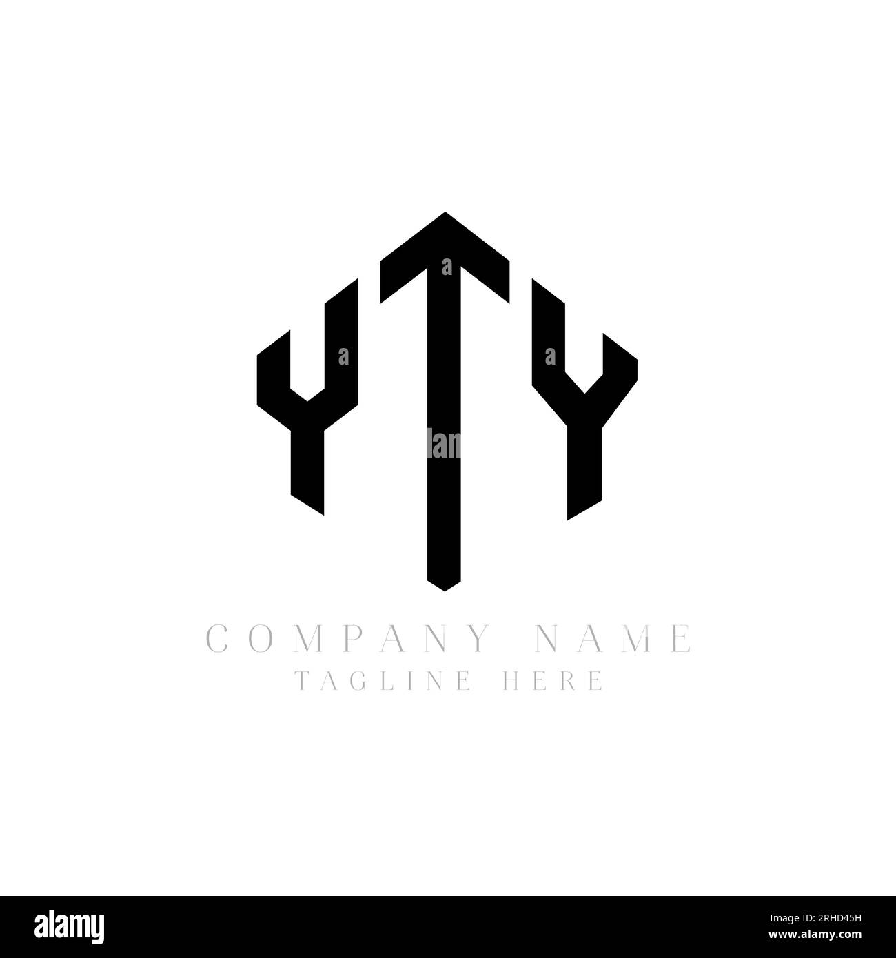 YTY letter logo design with polygon shape. YTY polygon and cube shape ...