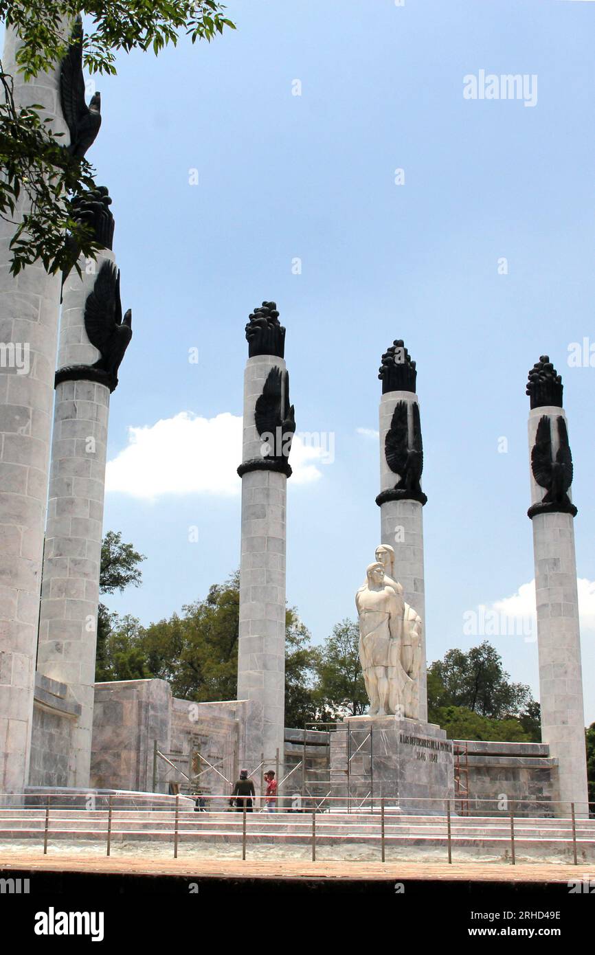 Mexico City, Mexico - August 9, 2023: The Altar a la Patria or Monumento a los Nios Heroes is a ...