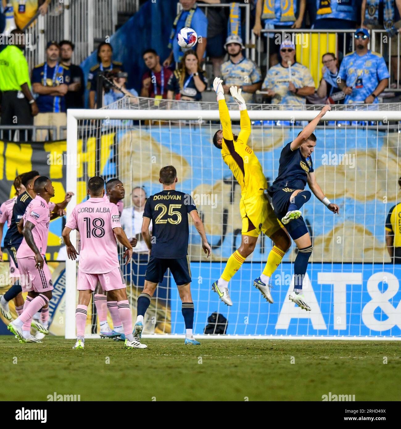 Chester, PA, USA 15th Aug, 2023 Inter Miami goalie Drake Callendar ...