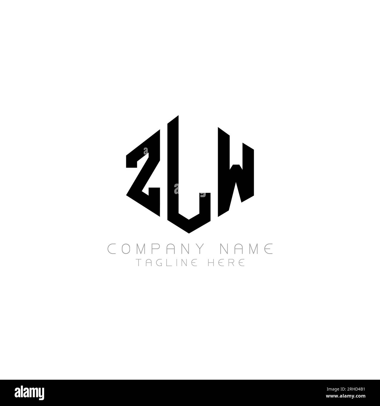 ZLW letter logo design with polygon shape. ZLW polygon and cube shape ...