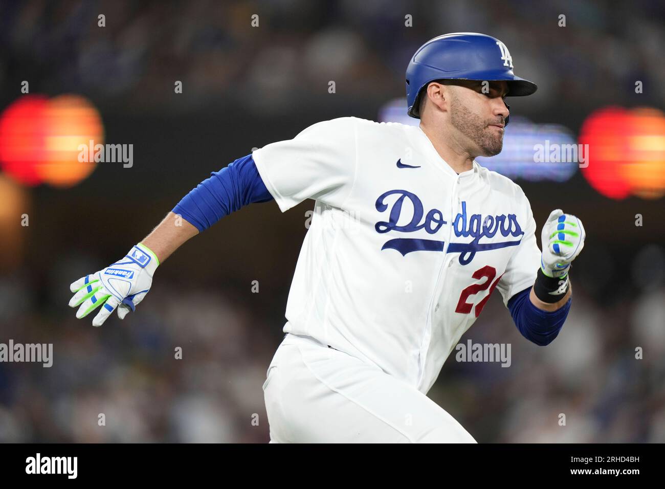 LOS ANGELES, CA - AUGUST 15: Los Angeles Dodgers designated hitter J.D ...