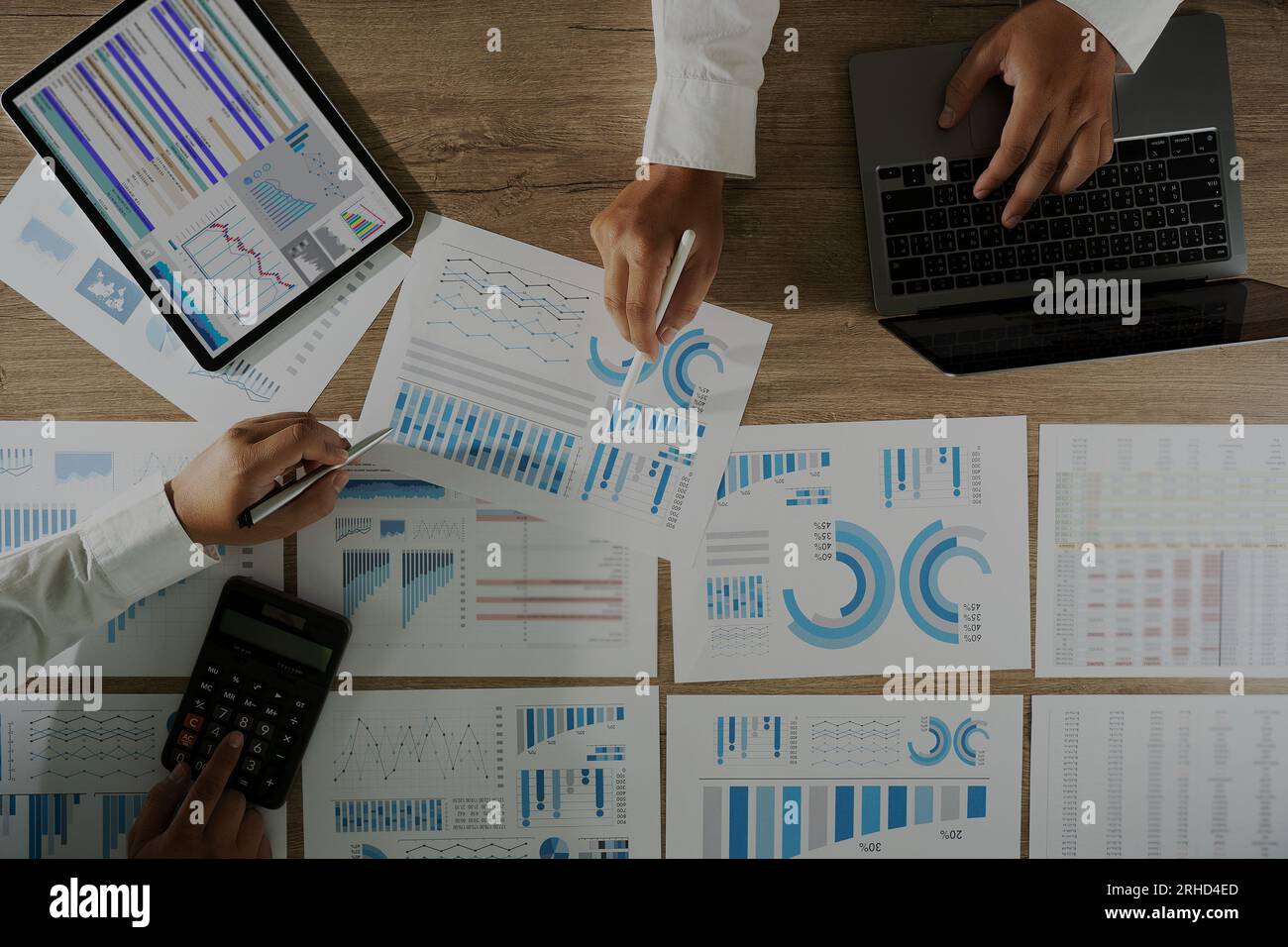 finances and calculate businessman finance accountant use calculator ...