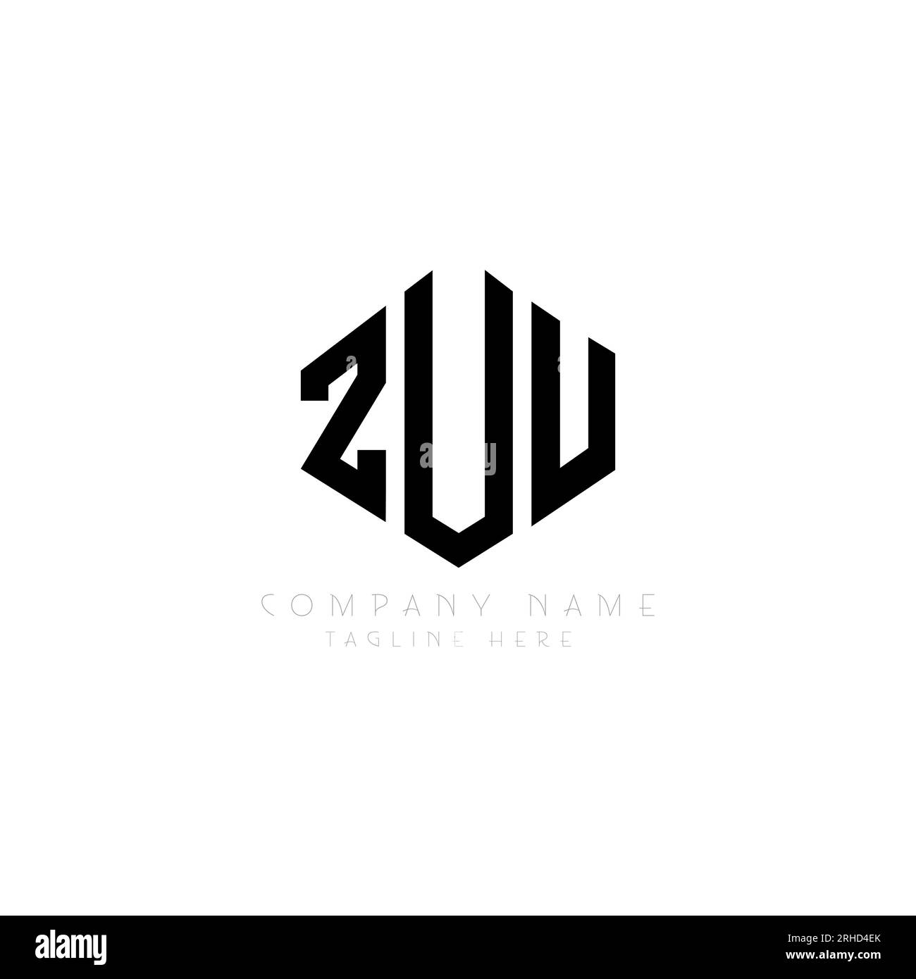 ZUU letter logo design with polygon shape. ZUU polygon and cube shape ...