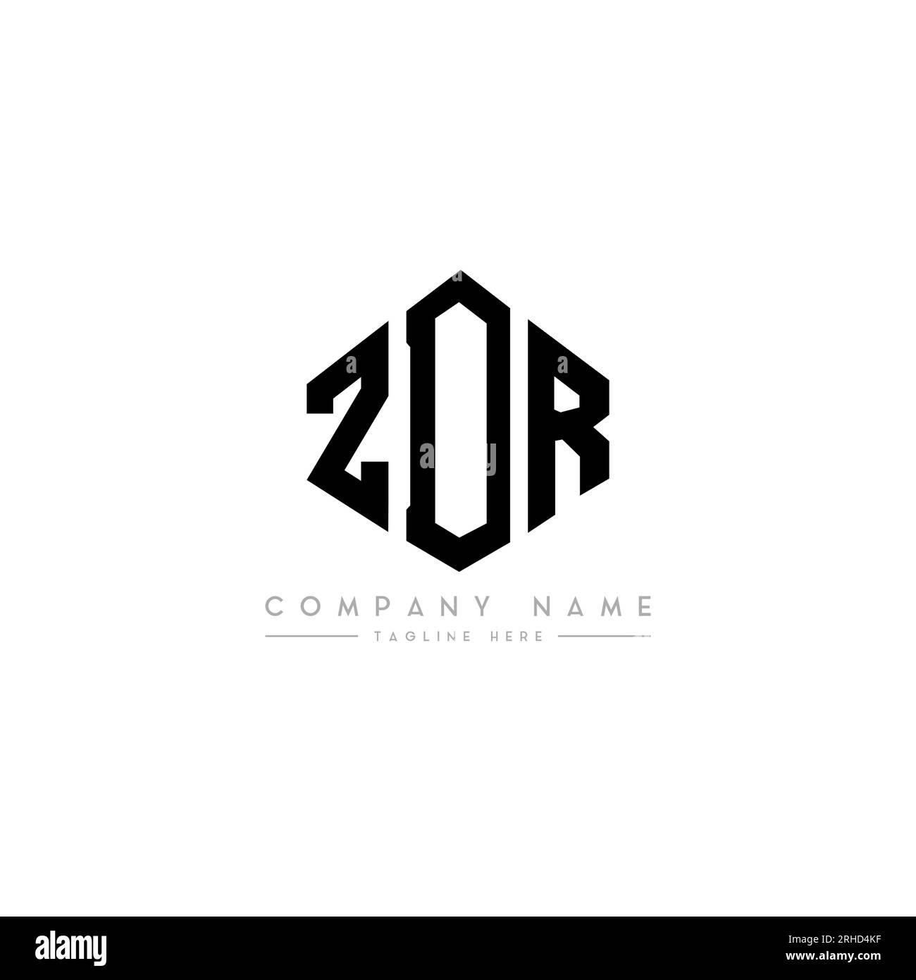 ZDR letter logo design with polygon shape. ZDR polygon and cube shape ...