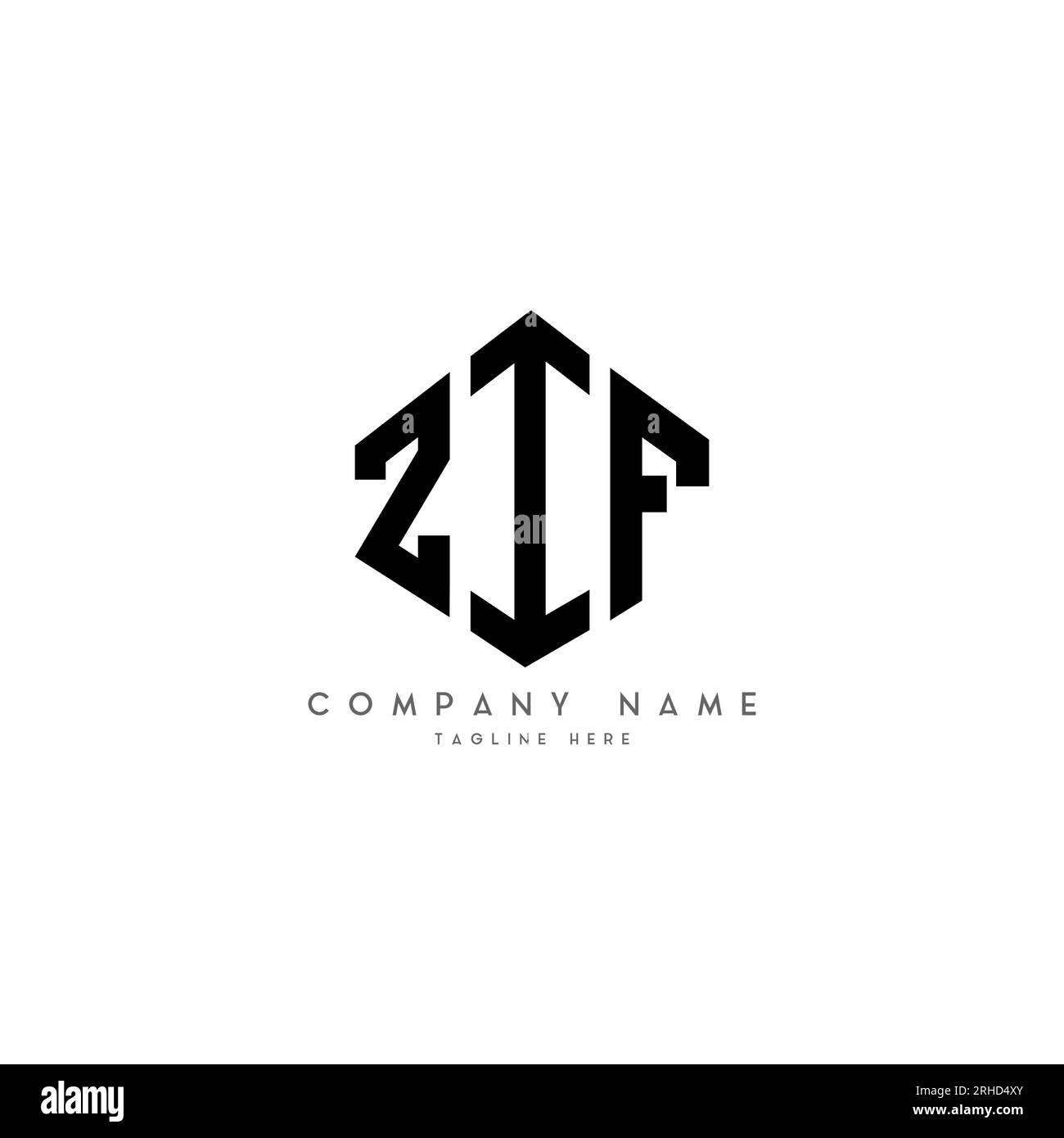 ZIF letter logo design with polygon shape. ZIF polygon and cube shape ...