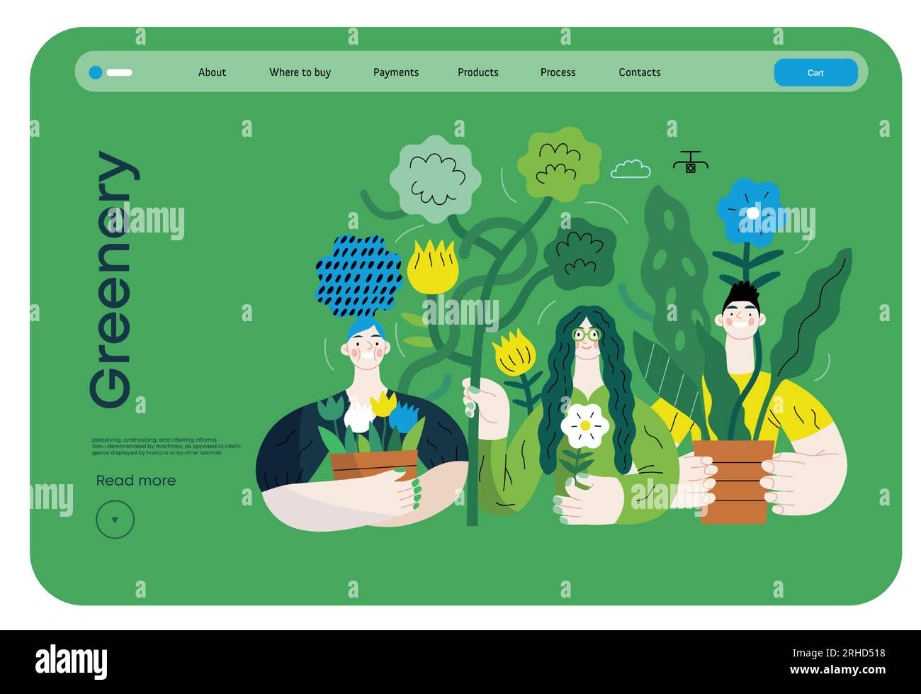 Interaction of flowers Stock Vector Images - Alamy