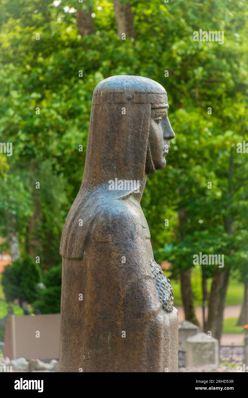 Statue of Bridget of Sweden (Birgitta of Vadstena, the founder of the ...