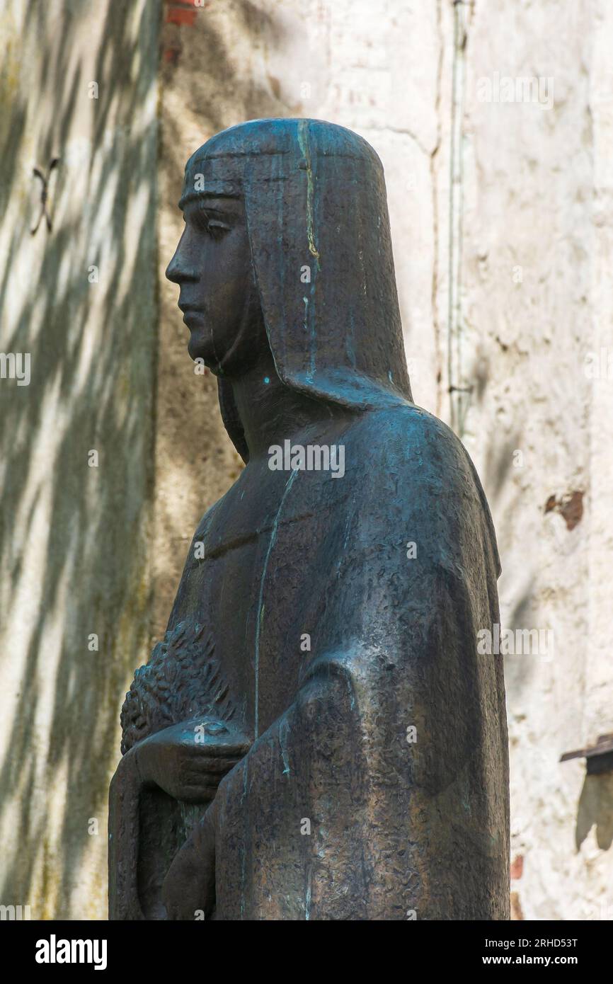 Statue of Bridget of Sweden (Birgitta of Vadstena, the founder of the ...