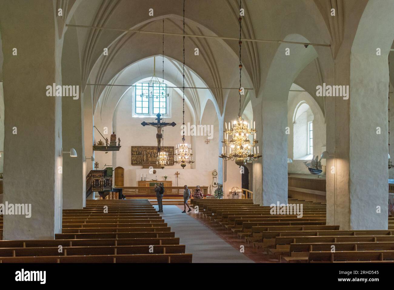 Interior of the medieval Brigettine church in Naantali Finland Stock ...