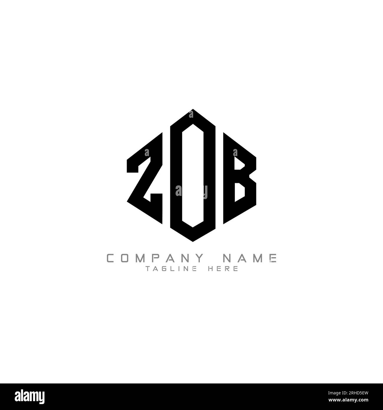 ZOB letter logo design with polygon shape. ZOB polygon and cube shape ...