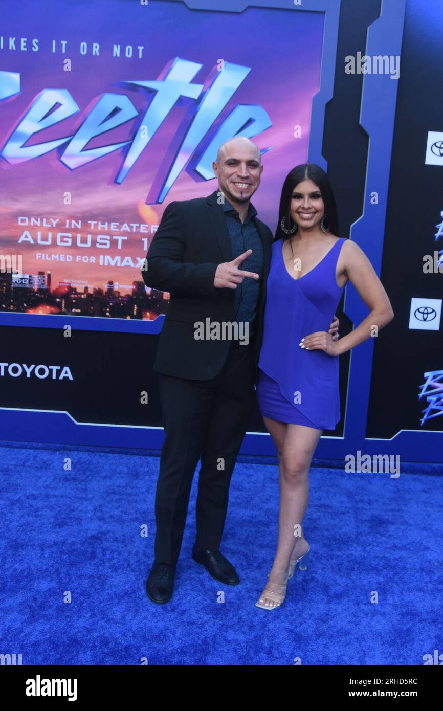 Los Angeles, California, USA 15th August 2023 Oscar Perez and Kimberly Morales attend Warner ...
