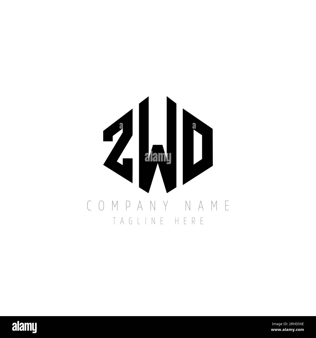 ZWO letter logo design with polygon shape. ZWO polygon and cube shape ...