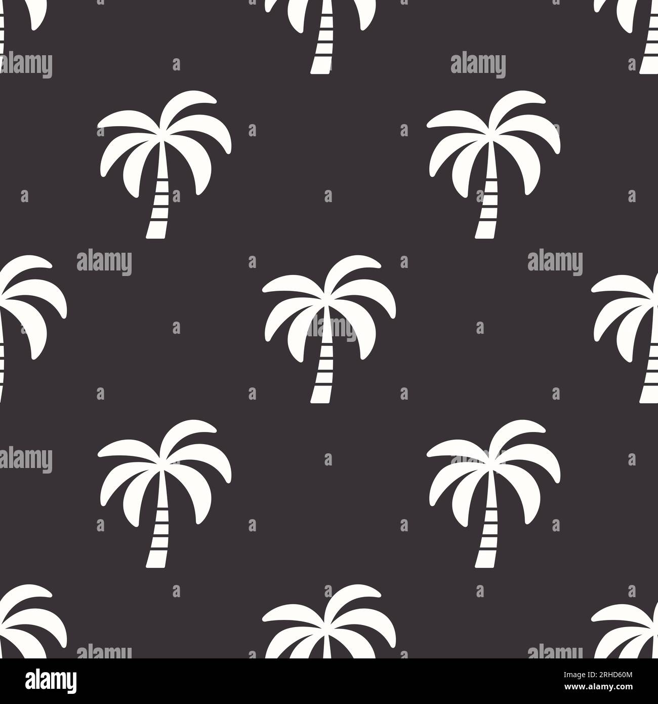 Vector Seamless Pattern with Palm Trees, Palm Tree Design Template ...