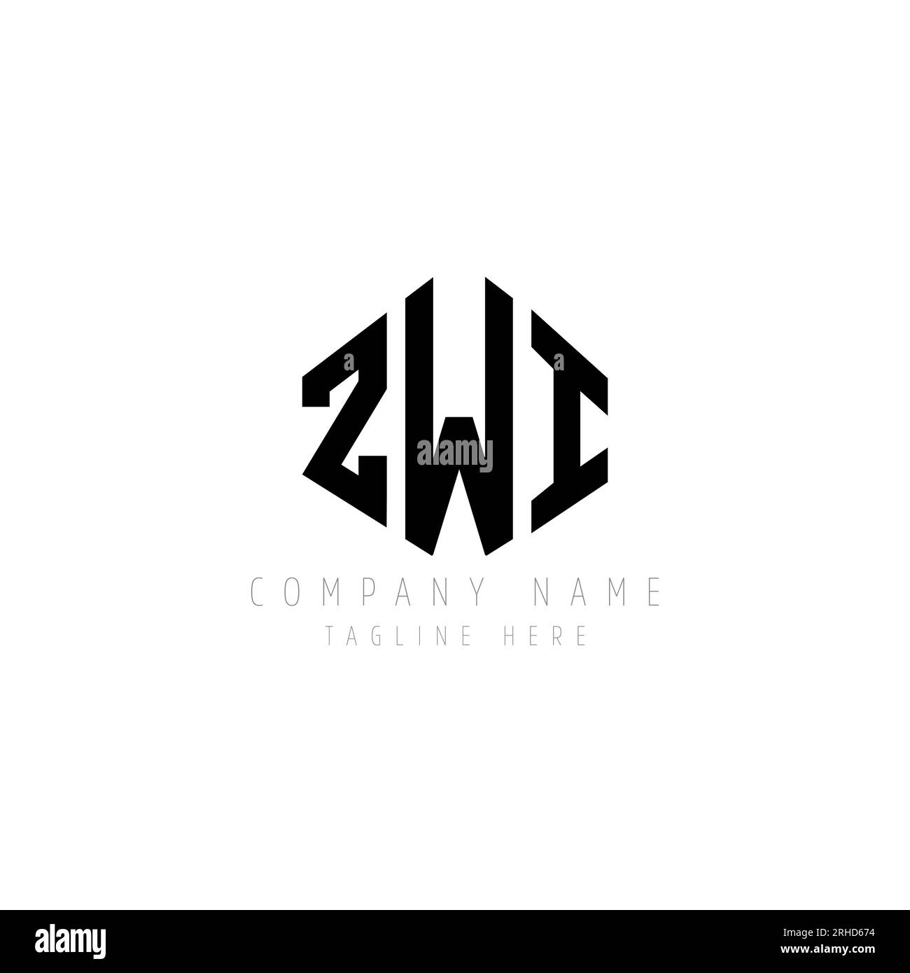 ZWI letter logo design with polygon shape. ZWI polygon and cube shape ...