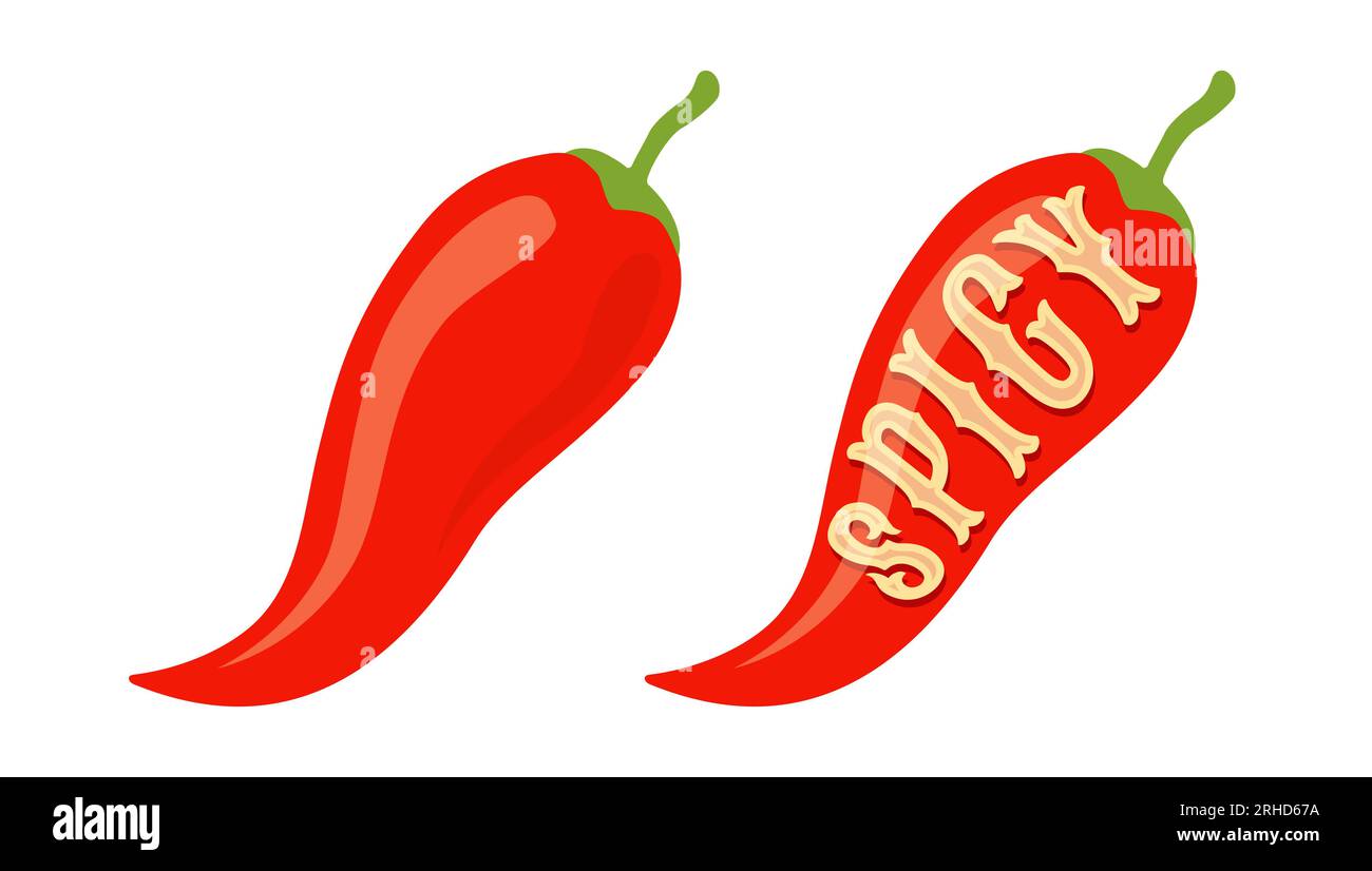 Cayenne chilli peppers Stock Vector Images - Alamy