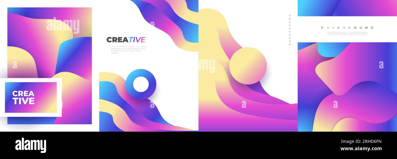 Modern Abstract Cover Design Template with Colorful Fluid and Liquid ...