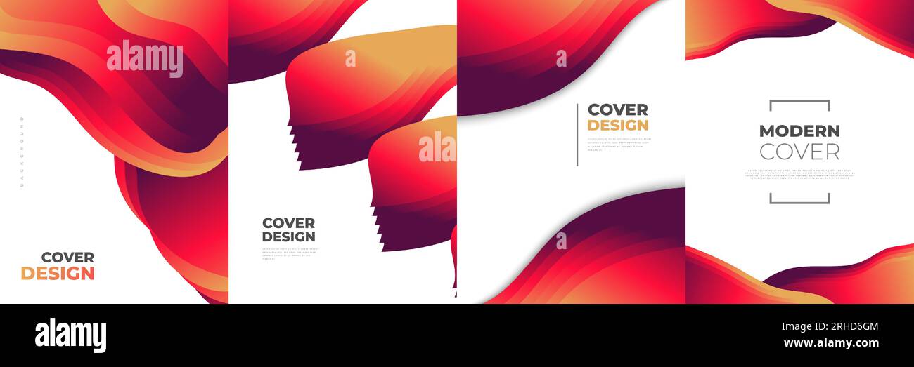Modern Abstract Cover Design Template with Colorful Fluid and Liquid ...
