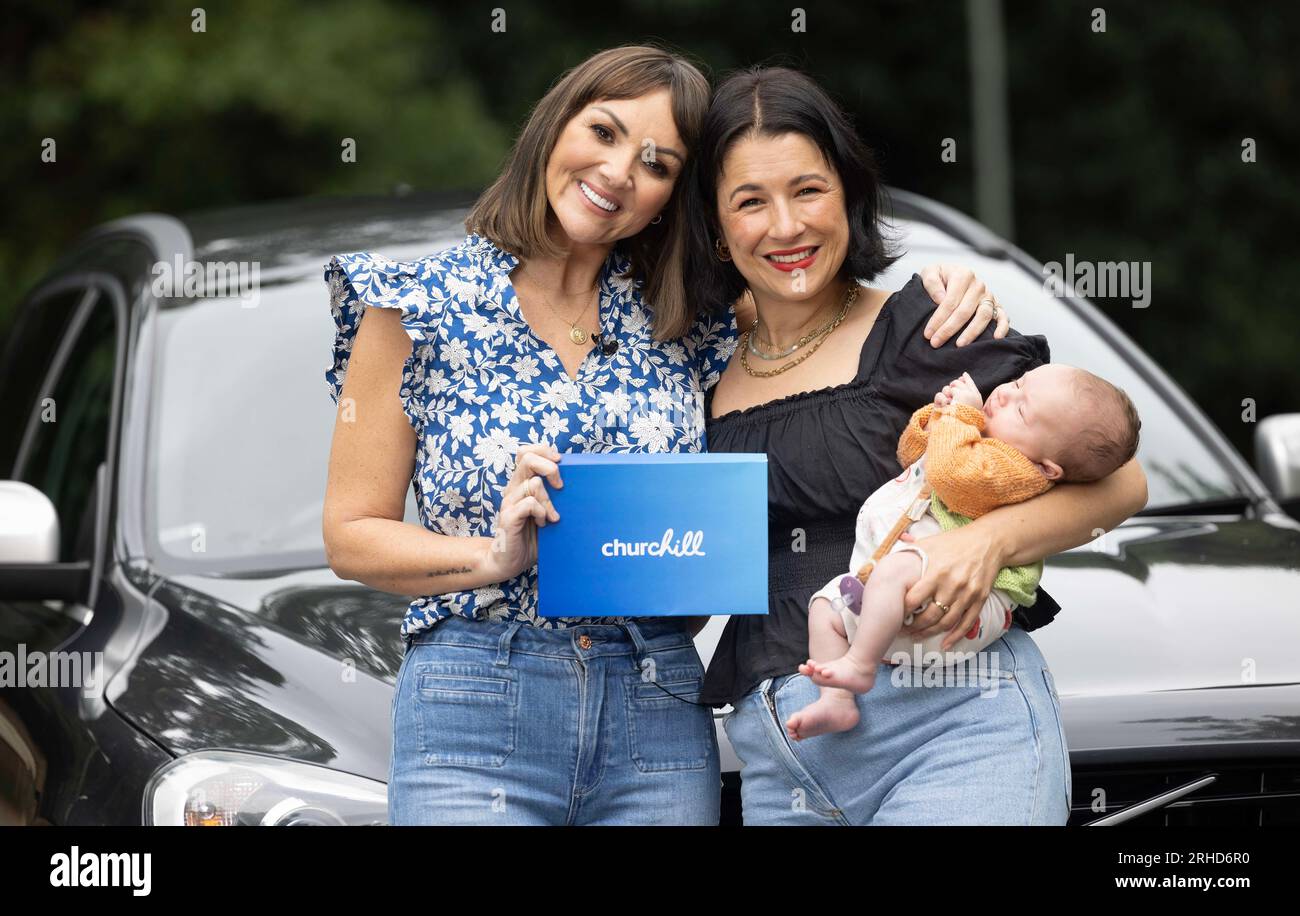 EDITORIAL USE ONLY Martine McCutcheon (left) with Hannah and Albert ...