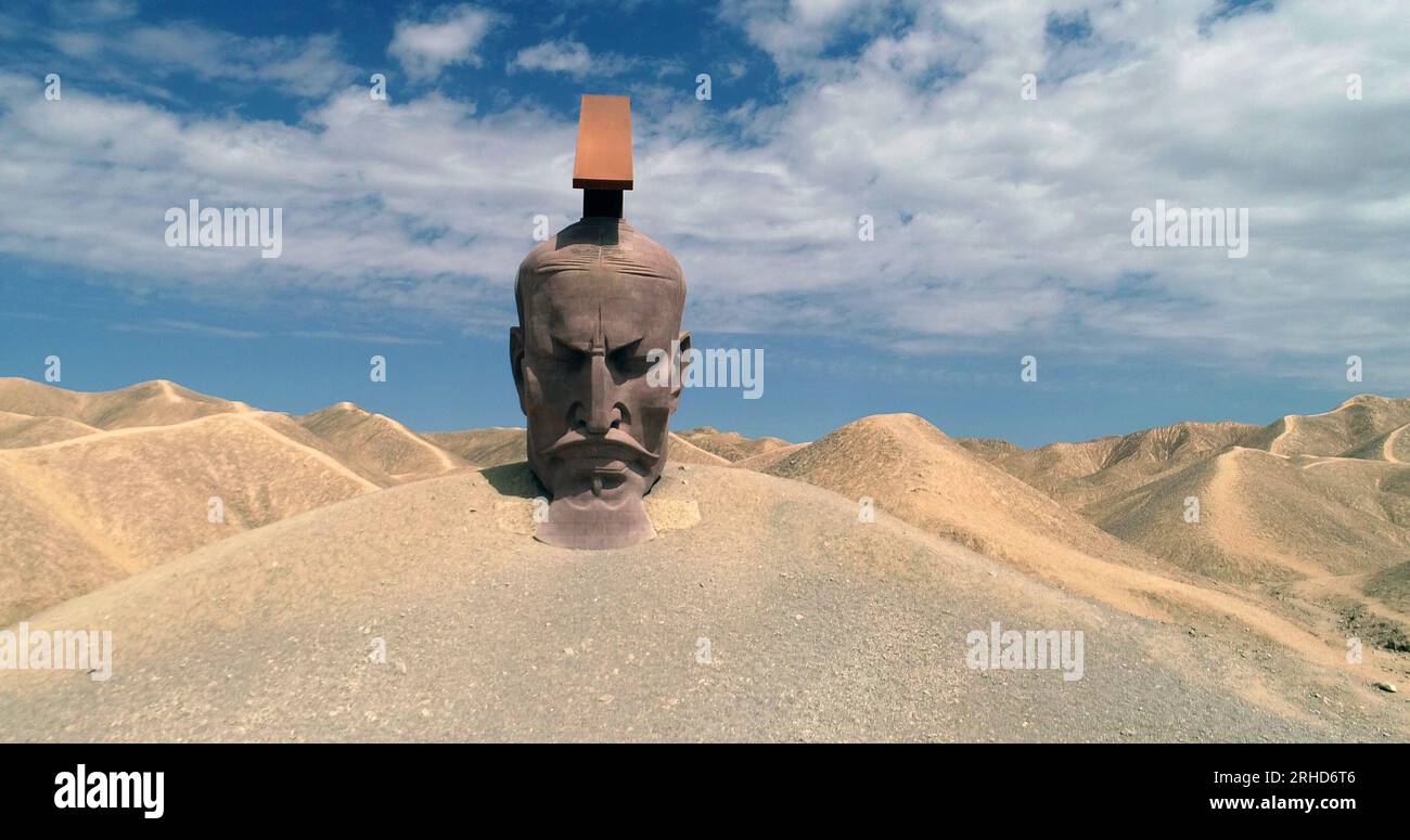 GUAZHOU, CHINA - AUGUST 13, 2023 - A 12.5-meter-high outdoor sculpture ...