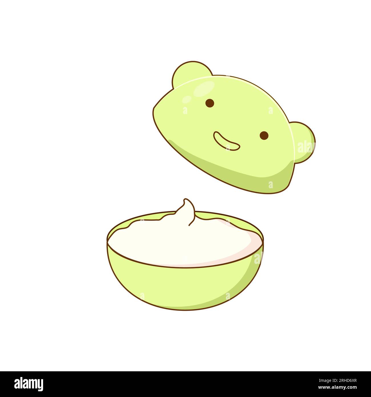 korean cosmetics cute kawaii cream serum. Vector illustration isolated ...