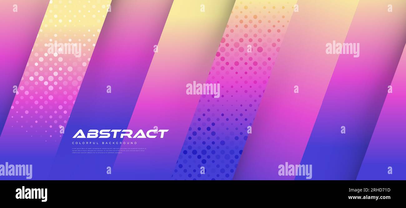 Abstract Colorful Geometric Shape Background with Halftone Style and 3D Effect. Colorful ...