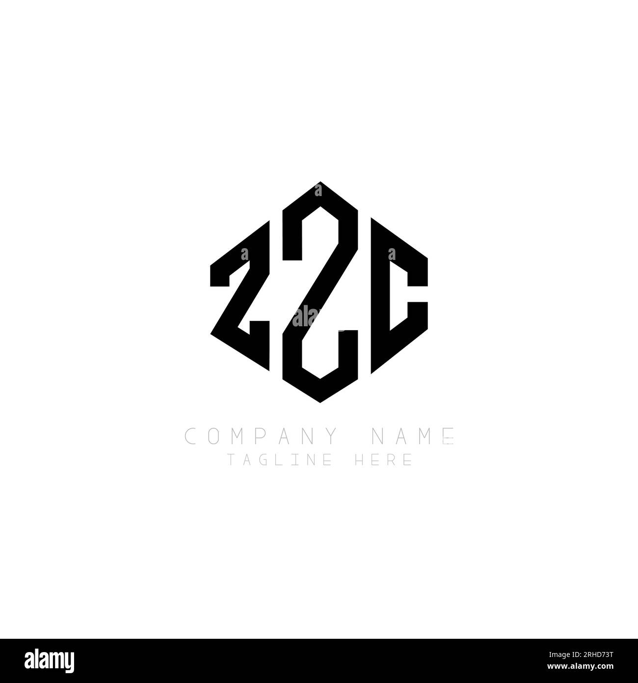 ZZC letter logo design with polygon shape. ZZC polygon and cube shape logo design. ZZC hexagon ...