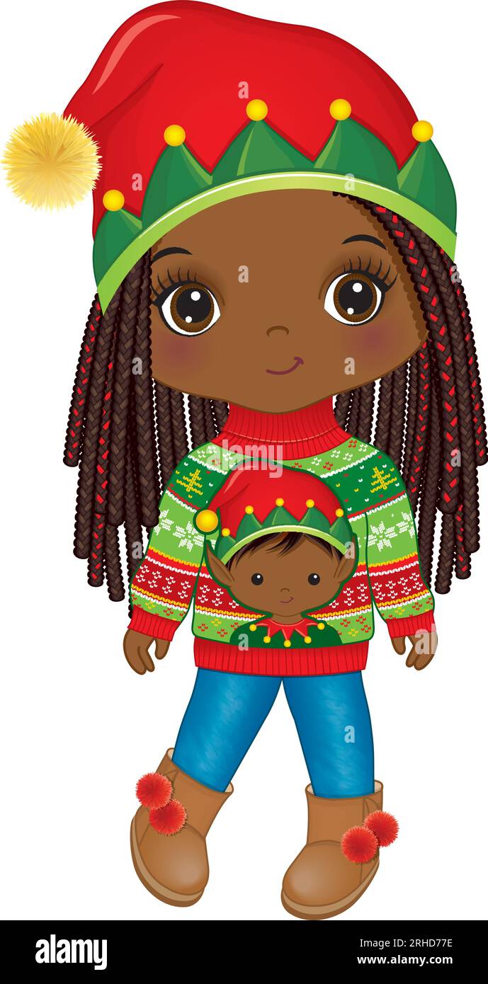 Dark Christmas Elf Clipart