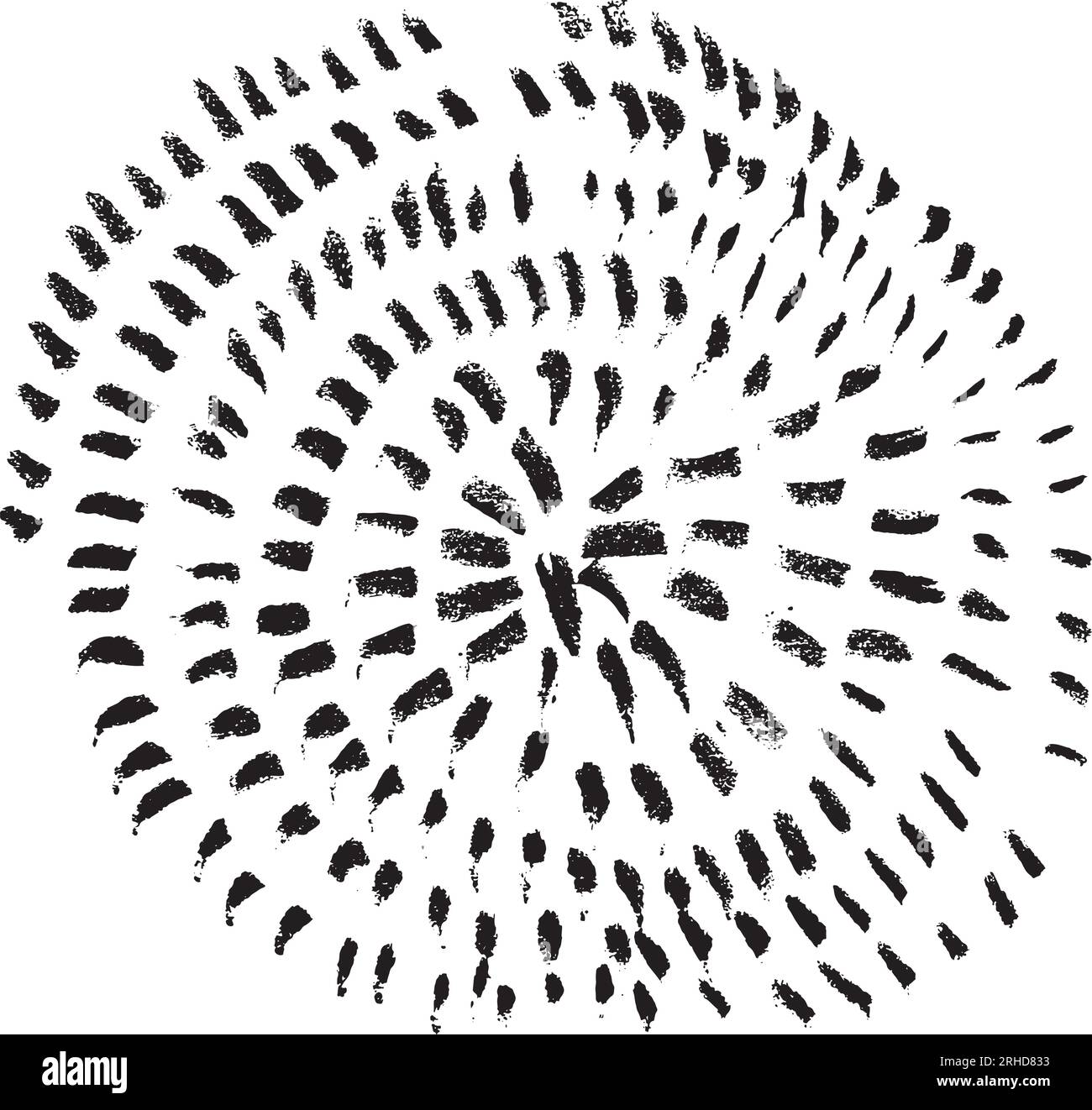 Chalk Stroke Hand Drawn Round Spiral Pattern Stock Vector Image & Art ...