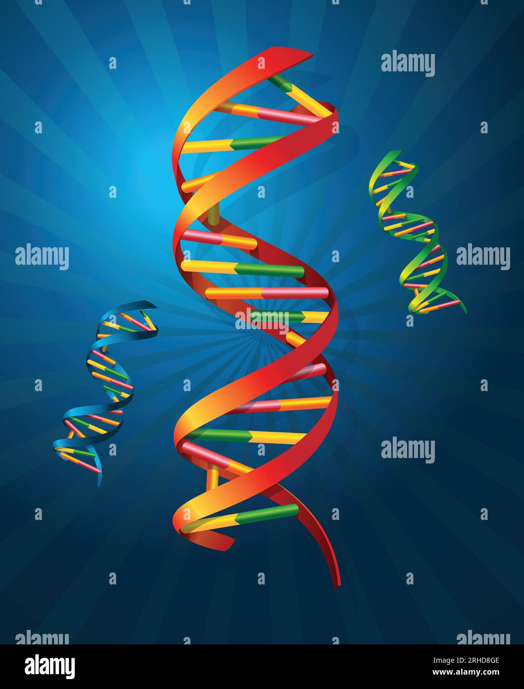 DNA icons set with blue background stock illustration Stock Vector ...
