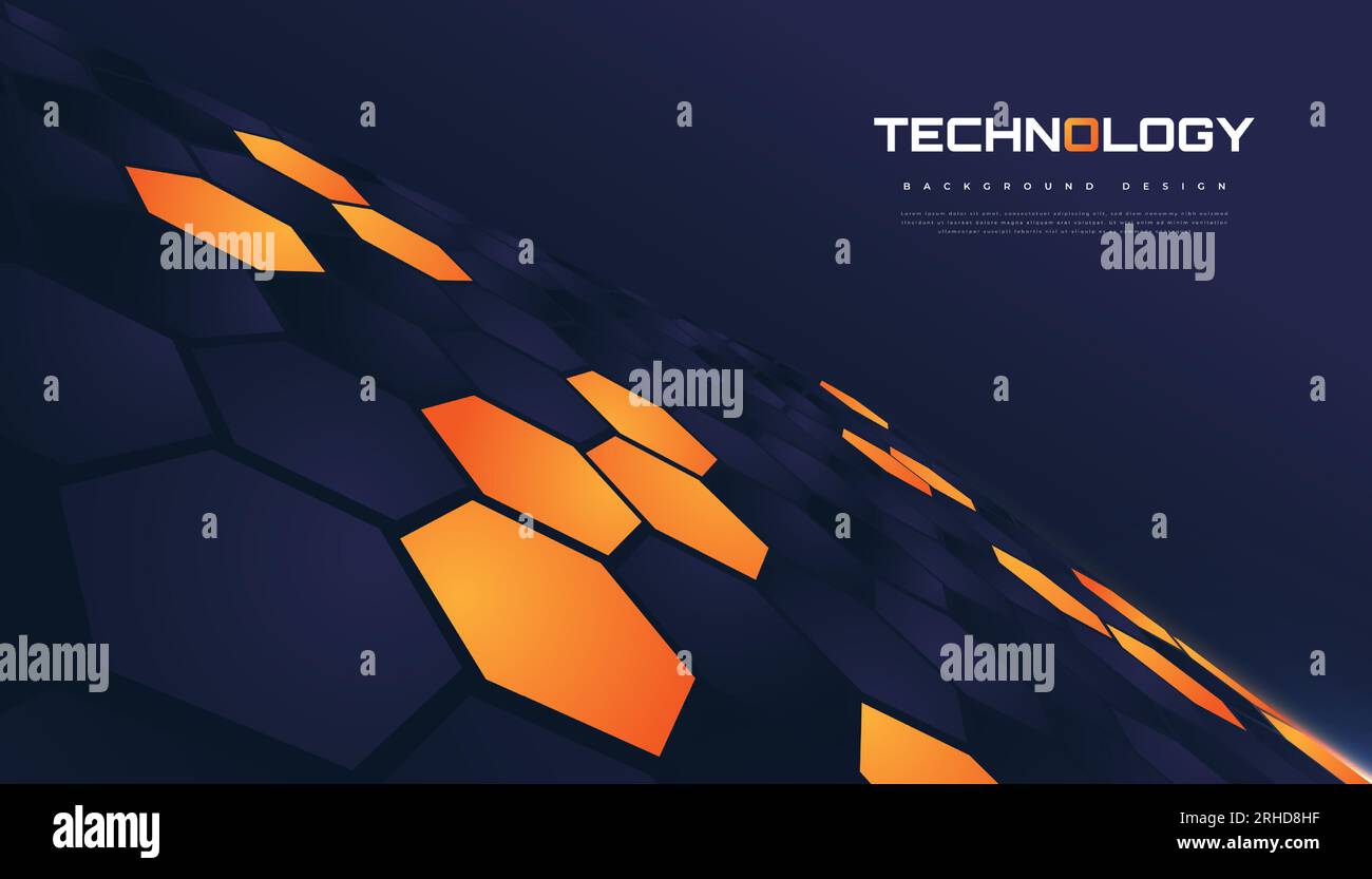 Futuristic Hexagon Background Design. Abstract Hexagonal Background ...