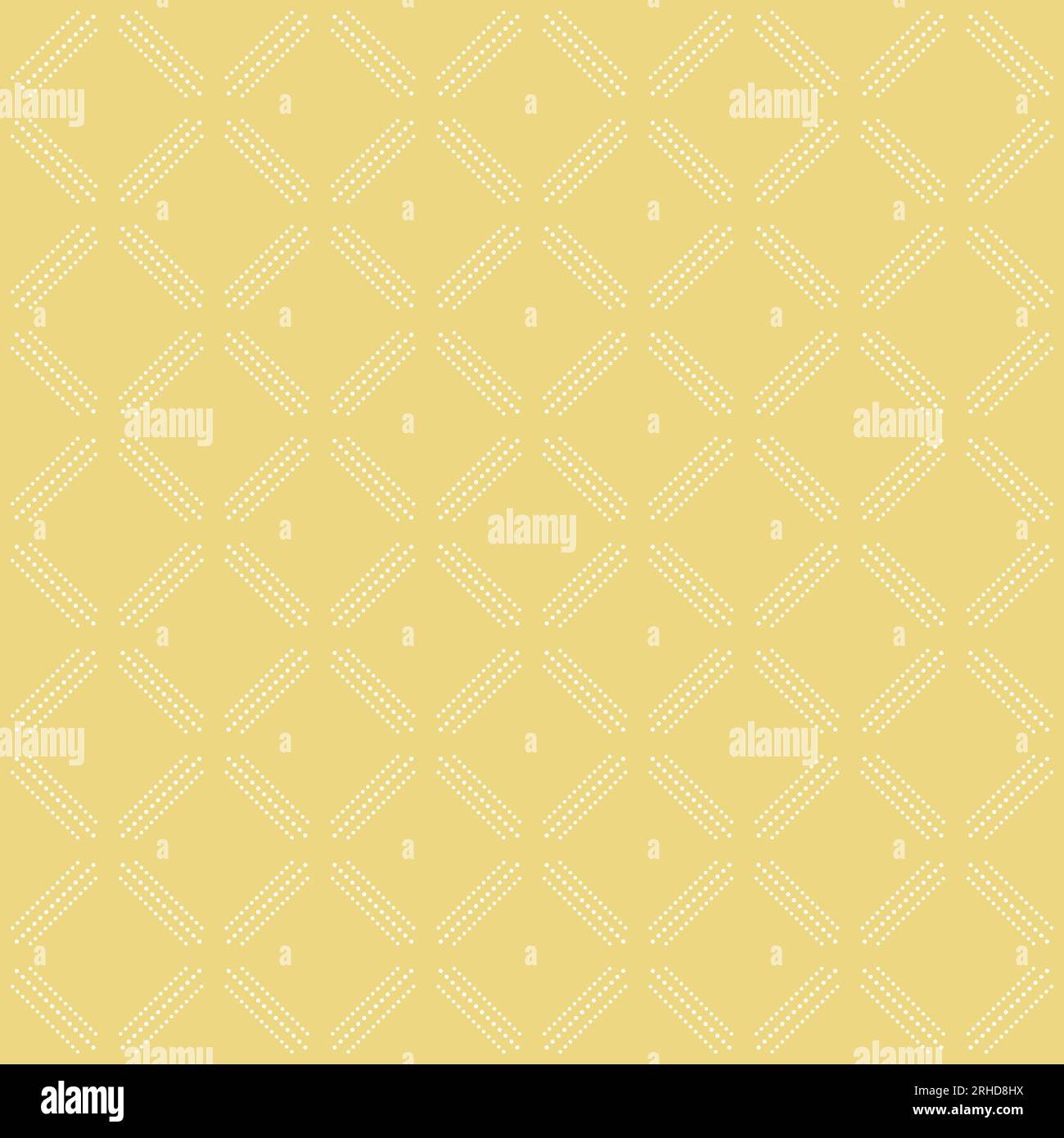 Geometric dotted vector yellow and white pattern. Seamless abstract ...