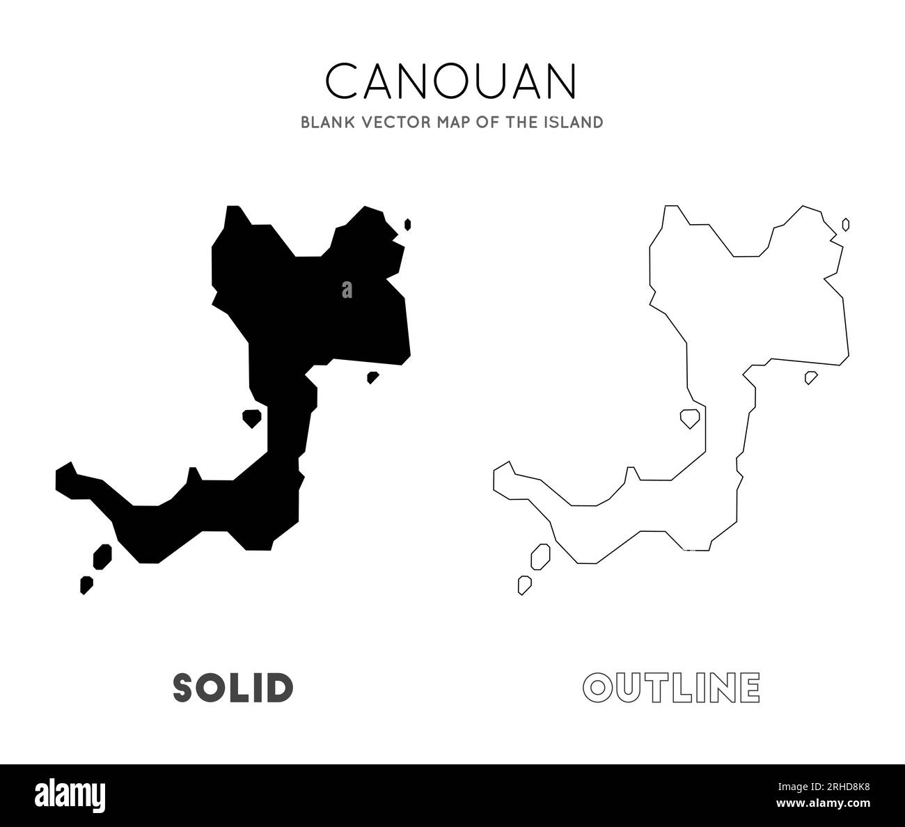Canouan map. Blank vector map of the Island. Borders of Canouan for ...