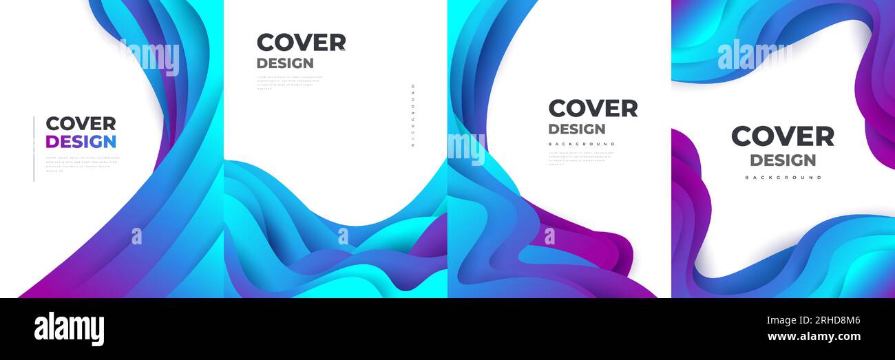 Modern Abstract Cover Design Template with Colorful Fluid and Liquid ...