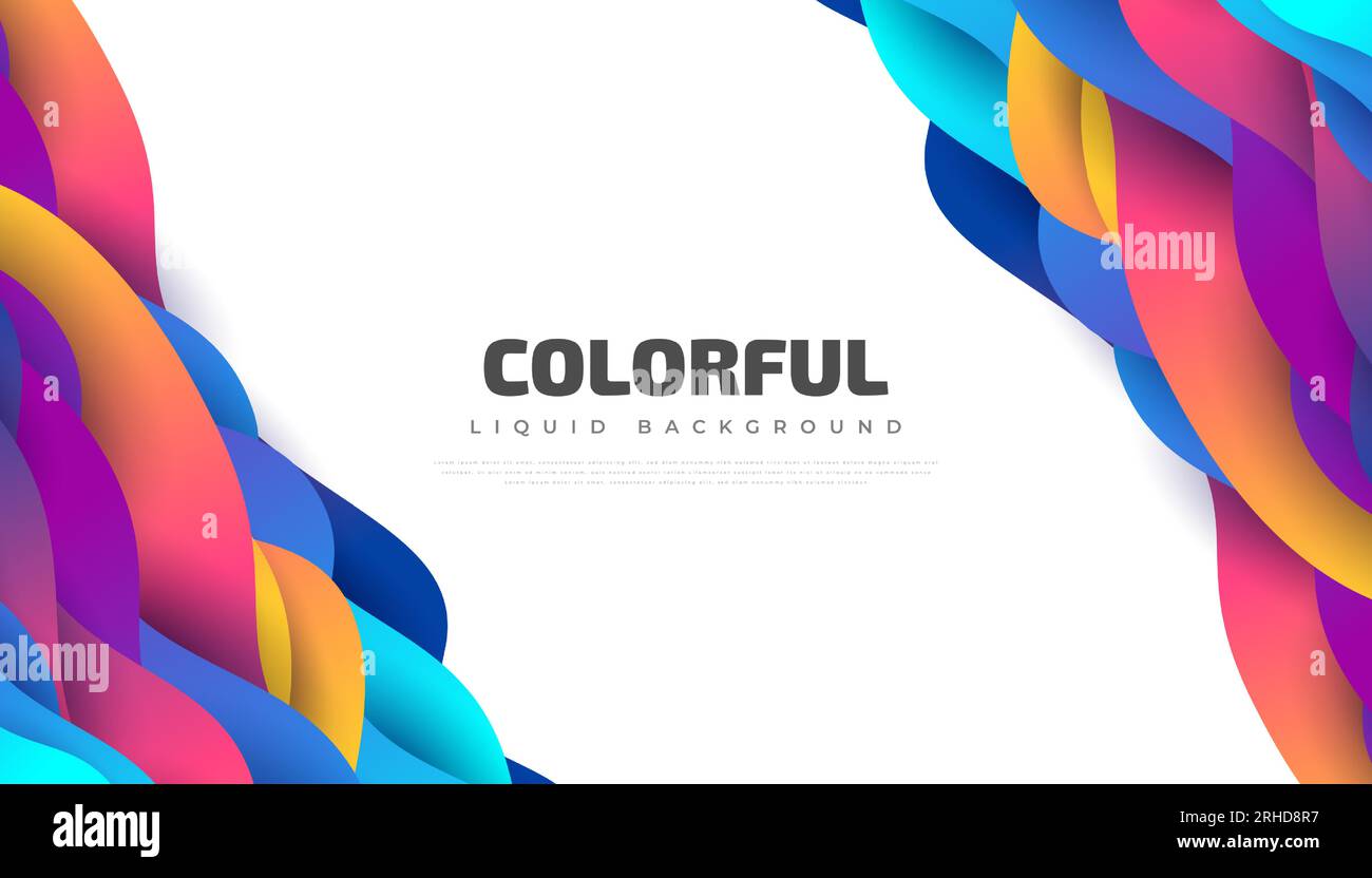 Modern Abstract Background Design with Colorful Fluid and Liquid Shapes ...