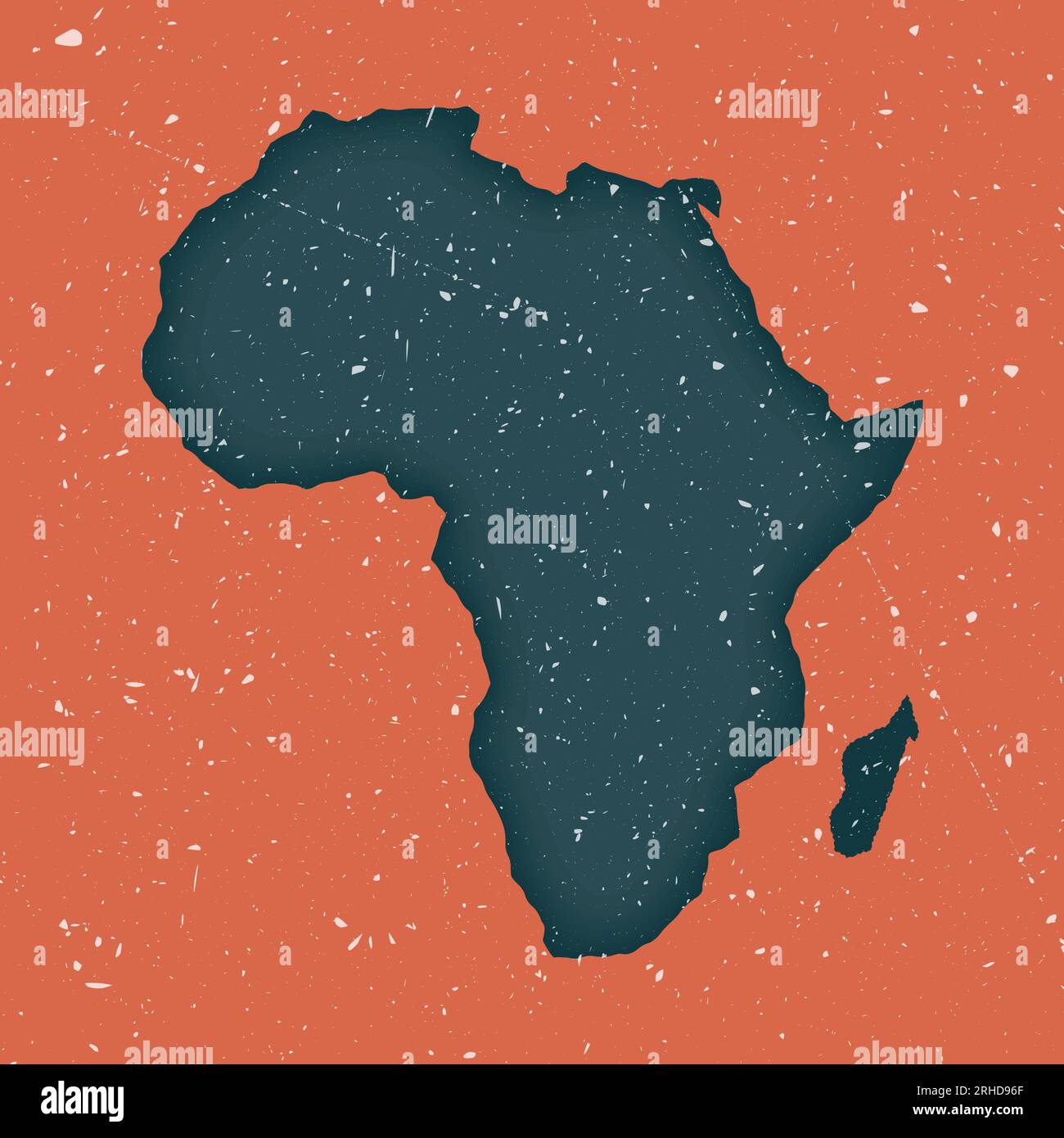 Africa vintage map. Grunge map of the continent with distressed texture. Africa poster. Vector ...