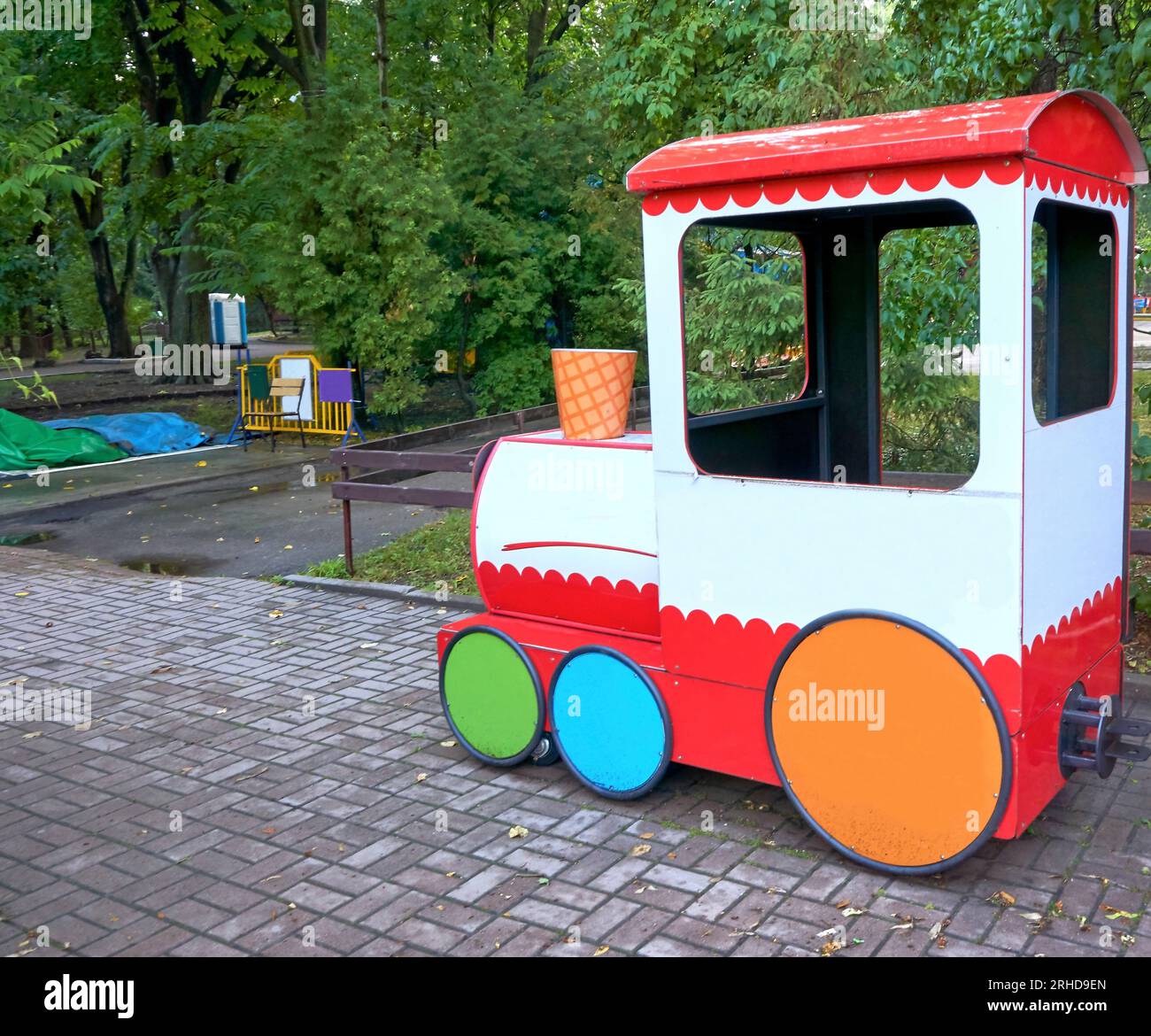 Childrens carnival train ride hi-res stock photography and images - Alamy