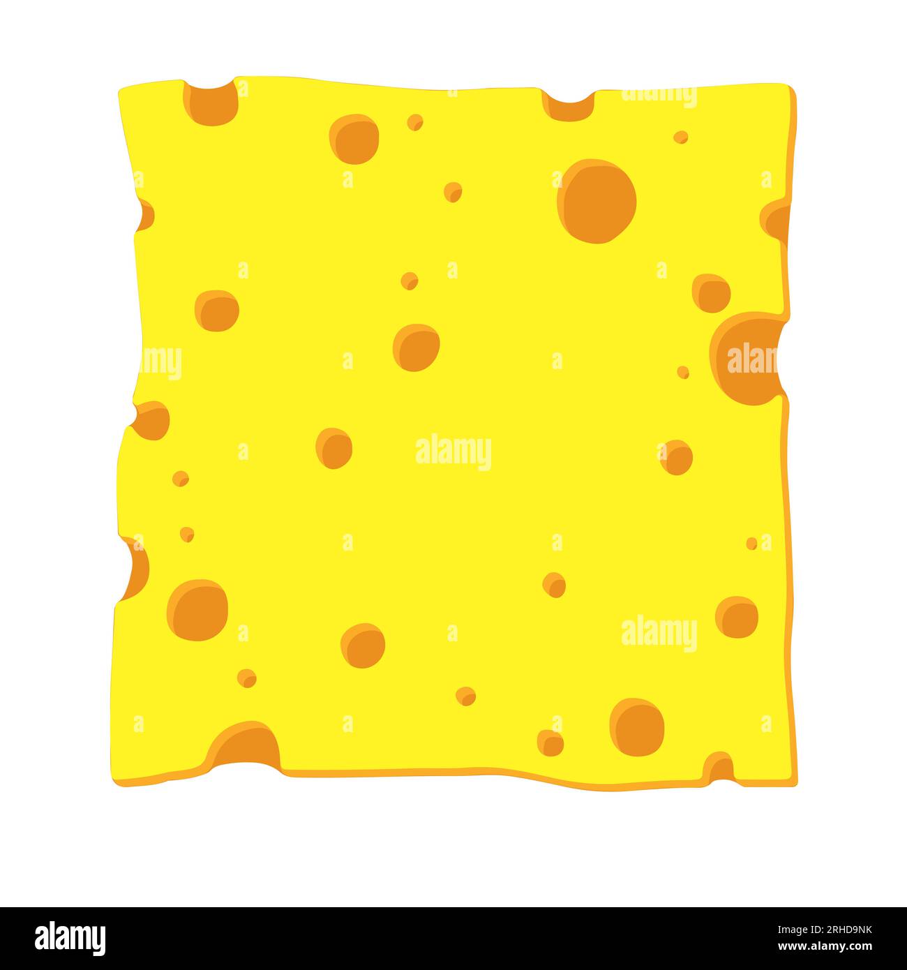 Illustration of a slice of cheese in cartoon style Stock Vector Image ...
