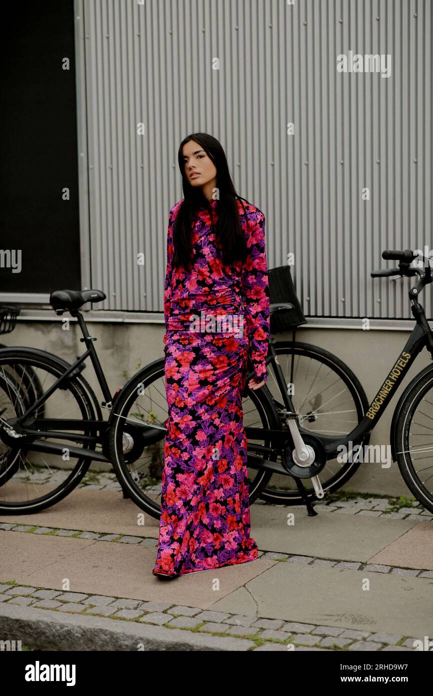 Copenhagen, Denmark. 10th Aug, 2023. Street style, Clara Kong Vila ...