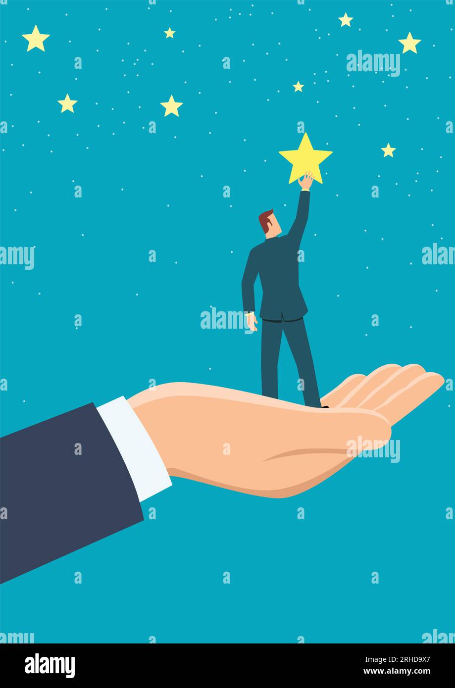 Cartoon man reaching out hand hi-res stock photography and images - Alamy