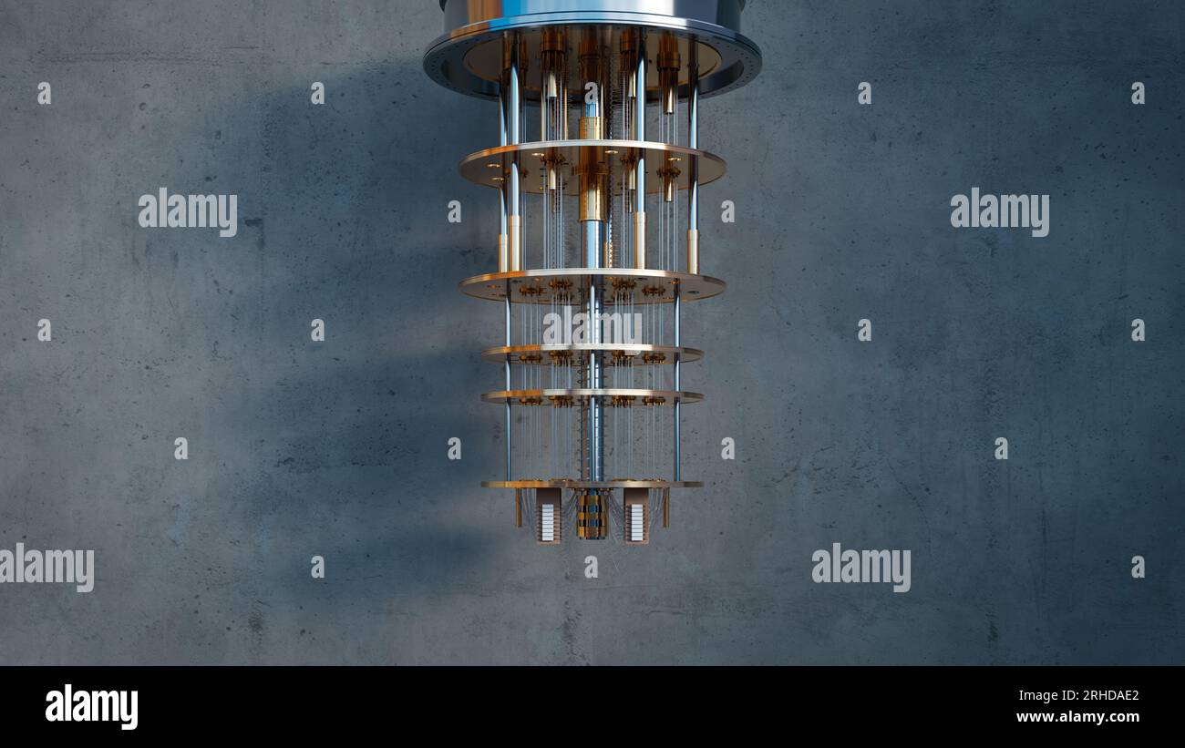 Technology Background of Quantum Computing Concepts, 3d rendering Stock ...