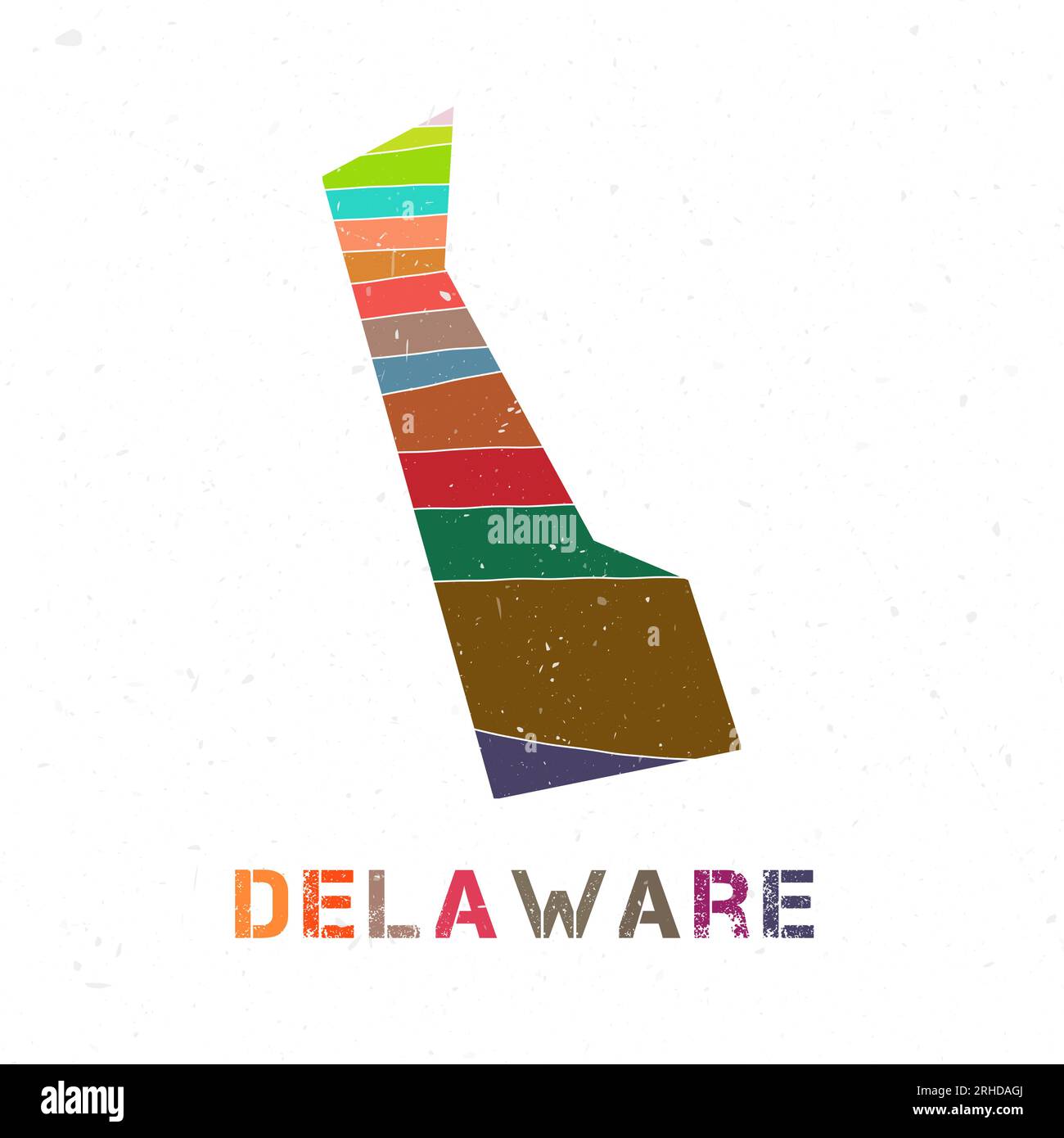 Delaware map design. Shape of the US state with beautiful geometric ...