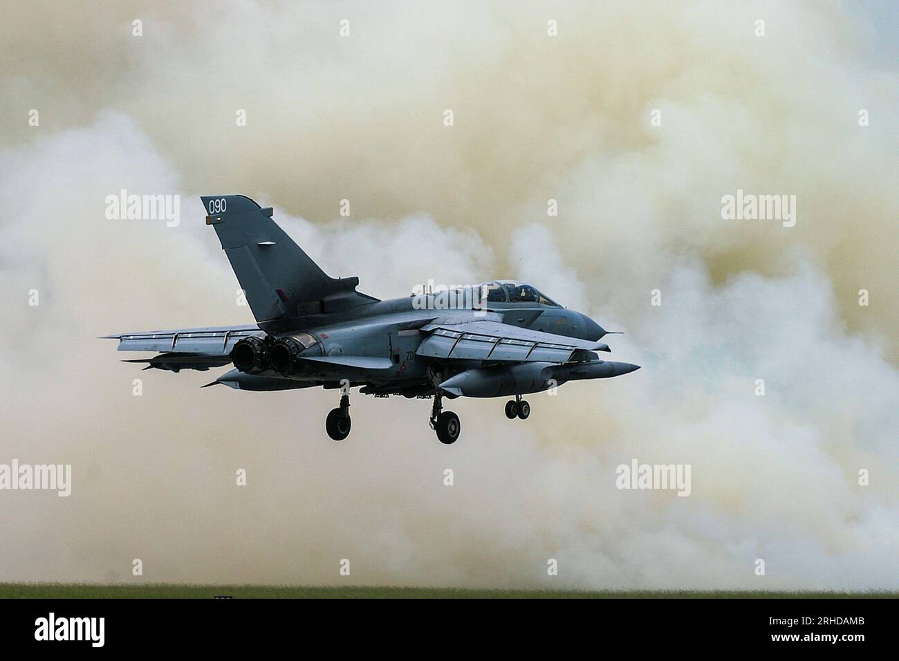RAF Panavia Tornado GR4 jet fighter plane landing after taking part in ...