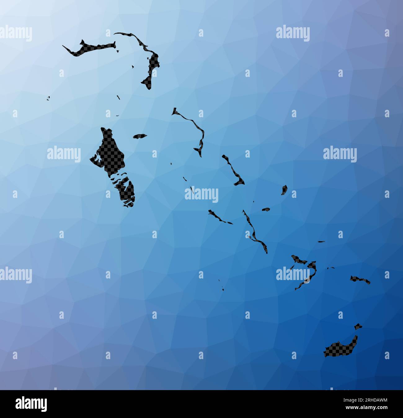 Bahamas geometric map. Stencil shape of Bahamas in low poly style ...