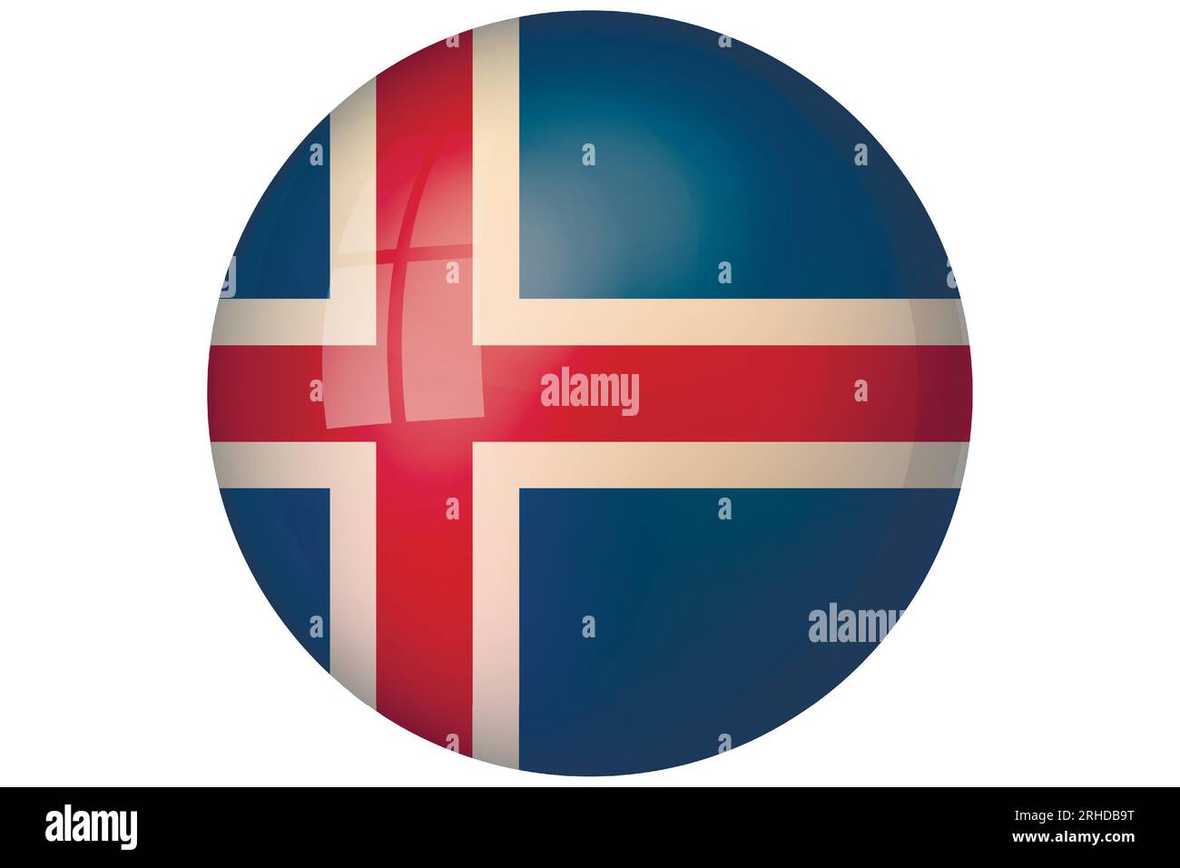 Flag of Iceland. Icelandic national symbol in official colors. Template ...