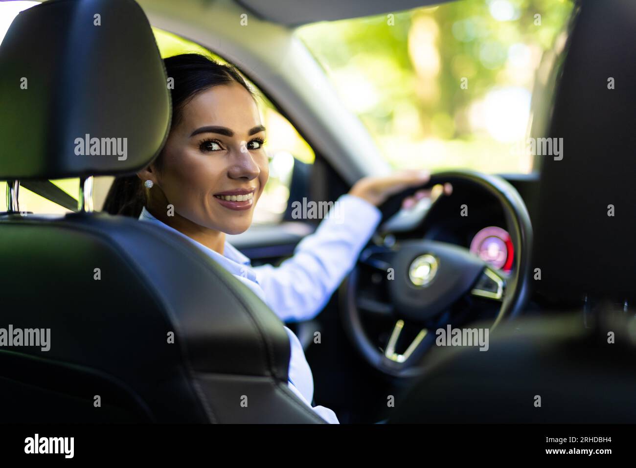 Business woman driving new sports hi-res stock photography and images ...