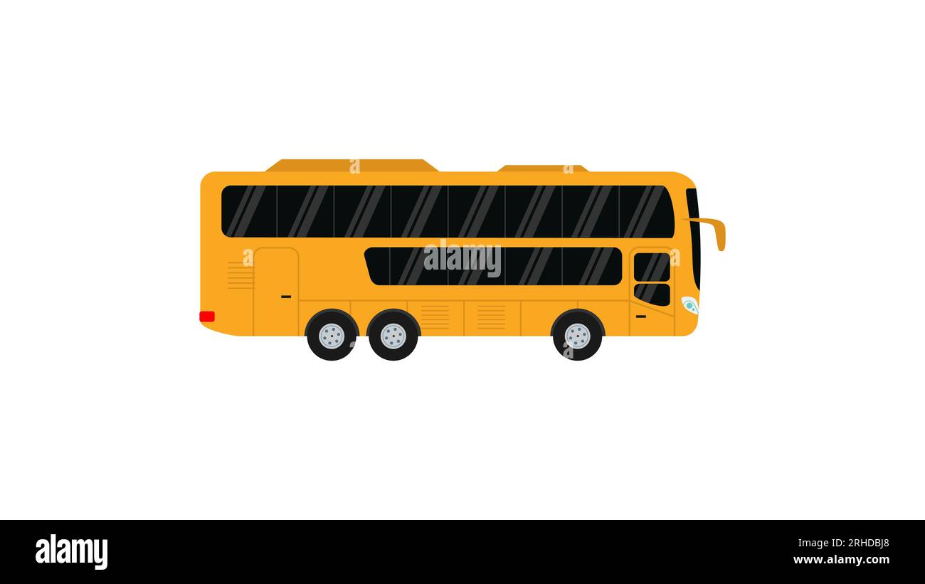 Big yellow bus isolated on white background Stock Vector Image & Art ...